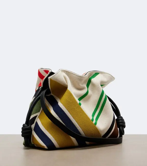 Loewe Flamenco Medium Embroidered Canvas Clutch - Multicoloured