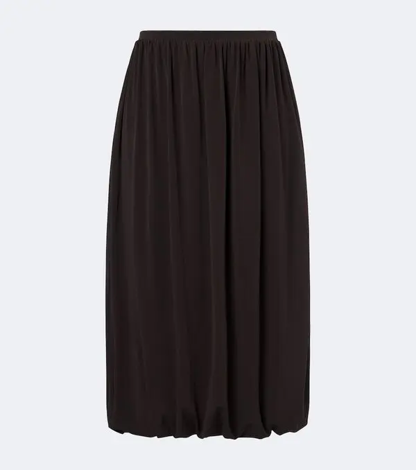 Vince Jersey Midi Skirt - Brown