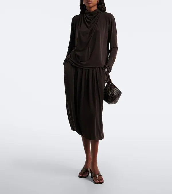 Vince Jersey Midi Skirt