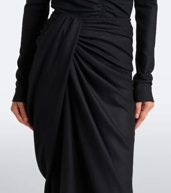 MARANT ETOILE Jeldia Draped Midi Skirt