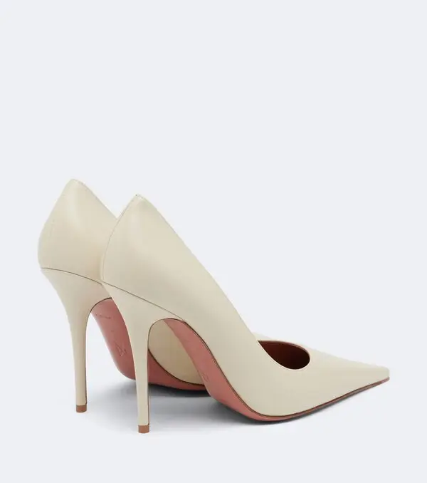 Amina Muaddi Barbara Leather Pumps