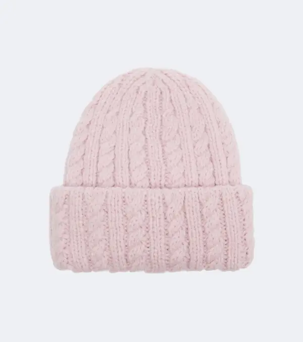 Moncler Cable-knit Alpaca And Wool-blend Beanie
