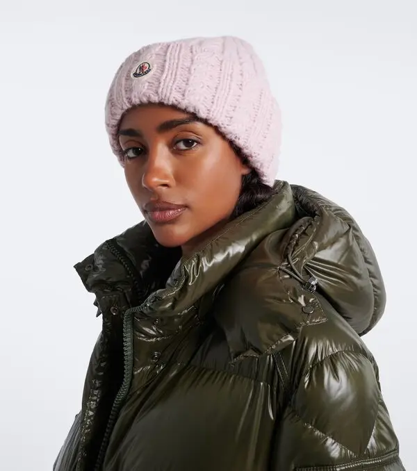 Moncler Cable-knit Alpaca And Wool-blend Beanie