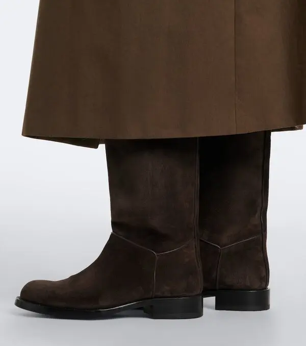 THE ROW Nobilis Suede Knee-high Boots
