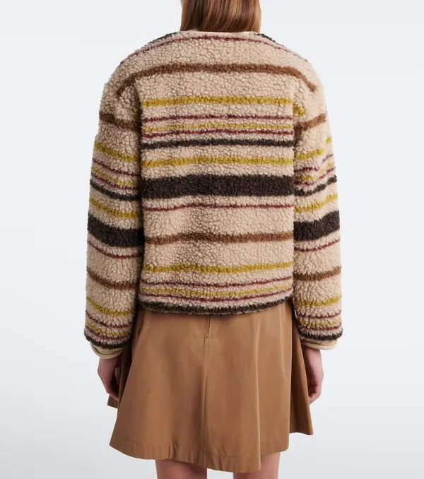 Moncler Striped Wool-blend Teddy Jacket