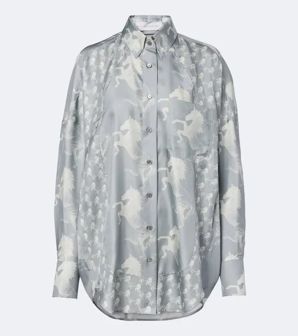 Stella McCartney Printed Silk Satin Shirt