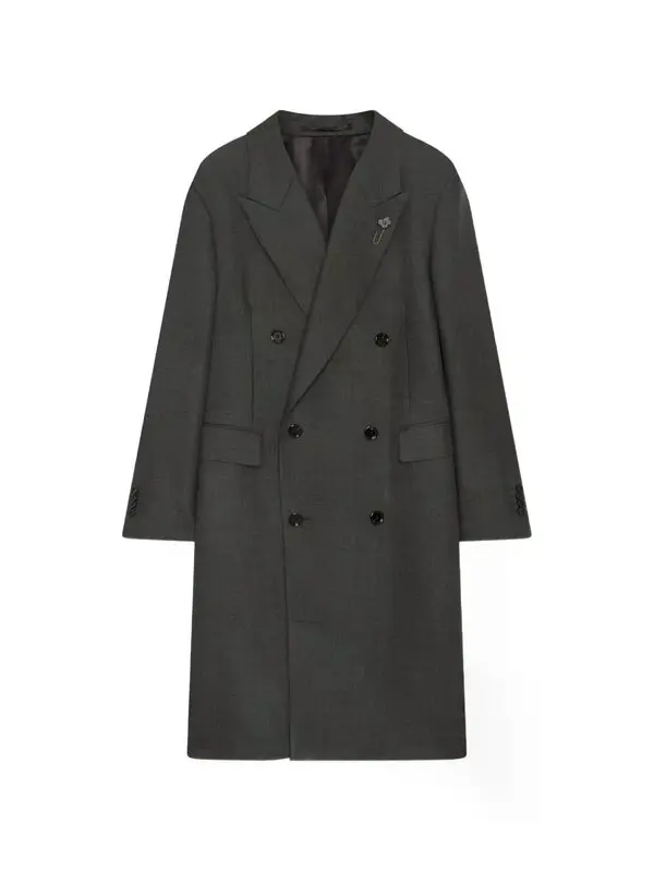 LARDINI Double-breasted Peak-lapels Coat
