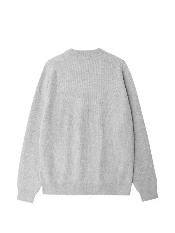 LARDINI Ribbed-knit Crew-neck Sweater