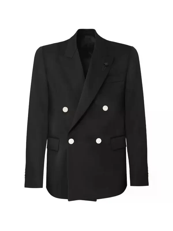 LARDINI Double-breasted Peak-lapel Jacket
