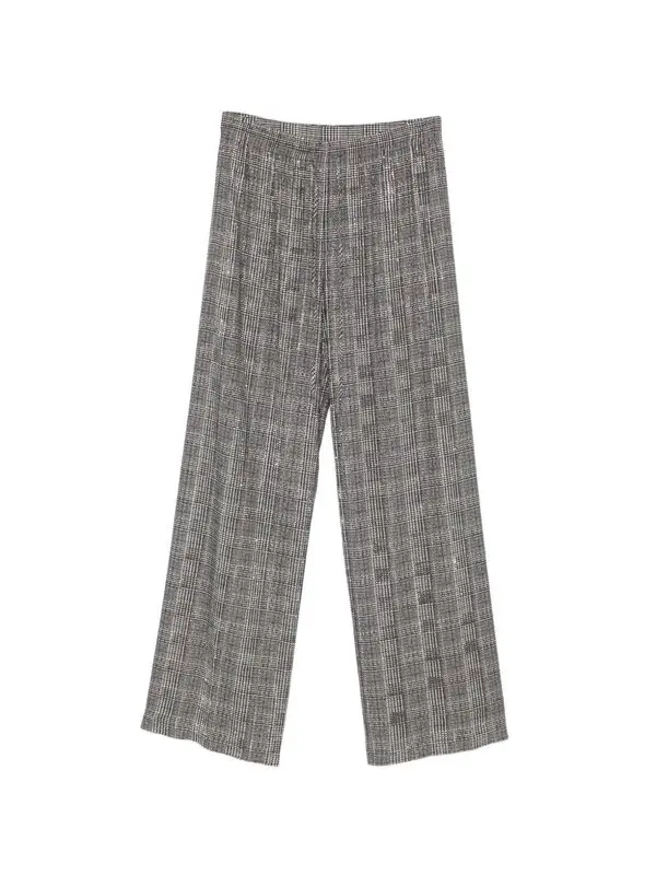 Ermanno Scervino Checked Trousers - Grey