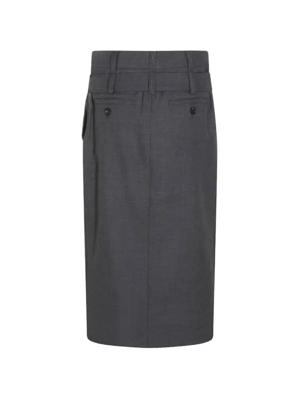 Brunello Cucinelli Wool Long Skirt
