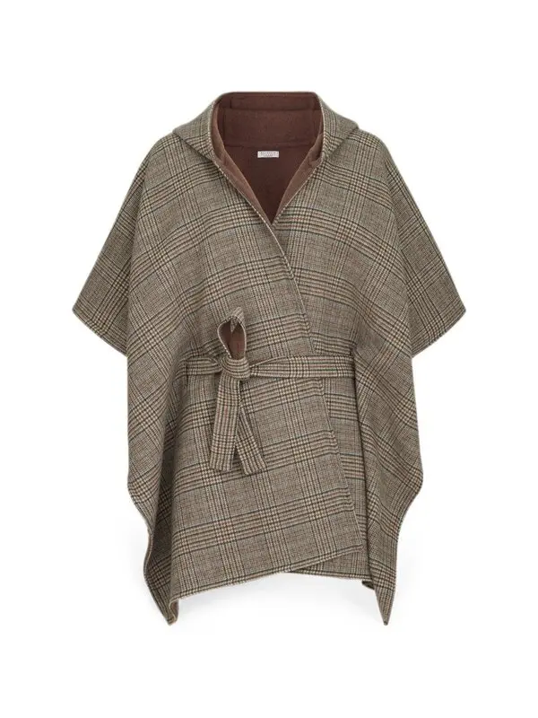 Brunello Cucinelli Cashmere Poncho - Brown
