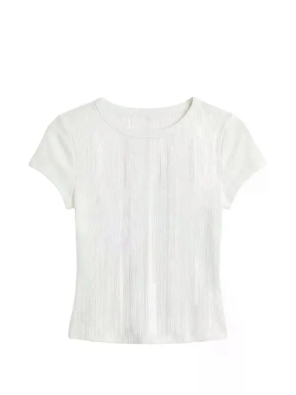 REFORMATION Talia Ribbed T-shirt - White