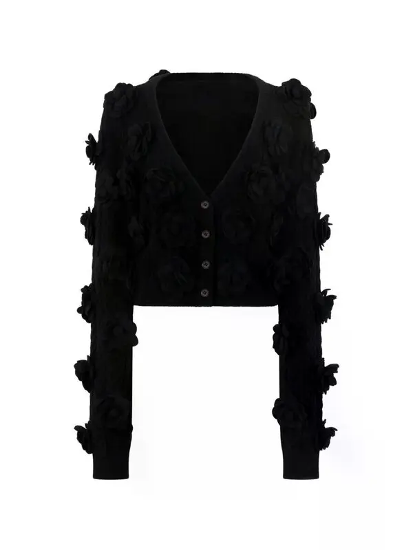 Philipp Plein Knitted Cardigan Roses
