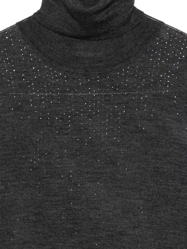 P.a.r.o.s.h Rhinestone-embellished Roll-neck Knit