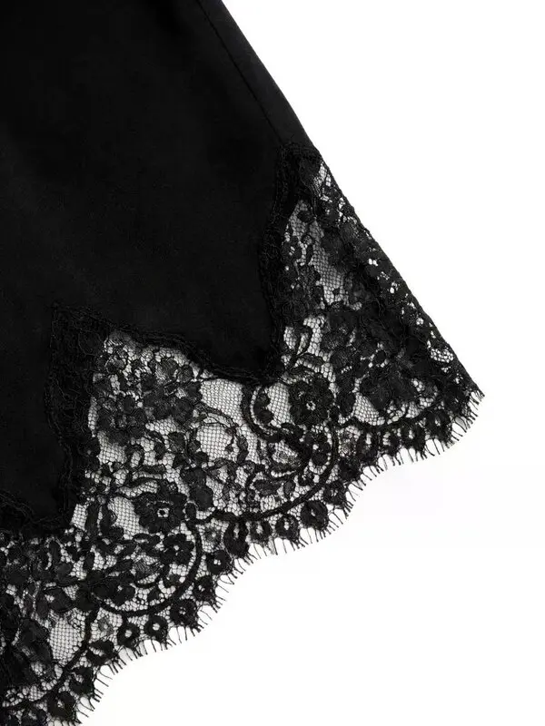 REFORMATION Carolina Lace-trim Silk Trousers