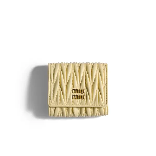 Miu Miu Small Matelassé Nappa Leather Wallet