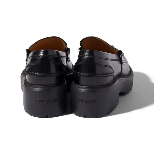 Miu Miu Brushed Leather Loafers