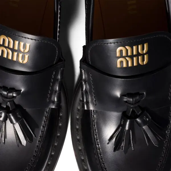 Miu Miu Brushed Leather Loafers