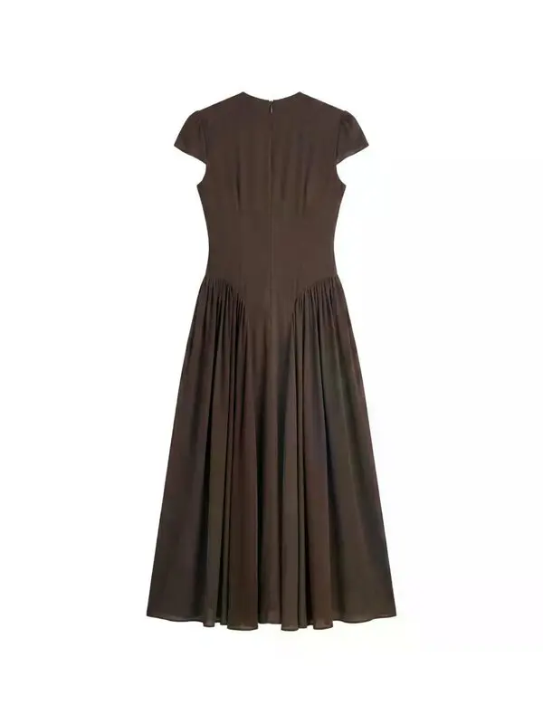 REFORMATION Maven Gathered-waist Midi Dress