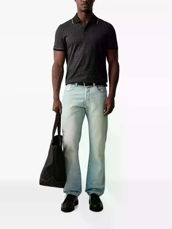 Michael Kors Signature Logo Cotton Jersey Polo Shirt