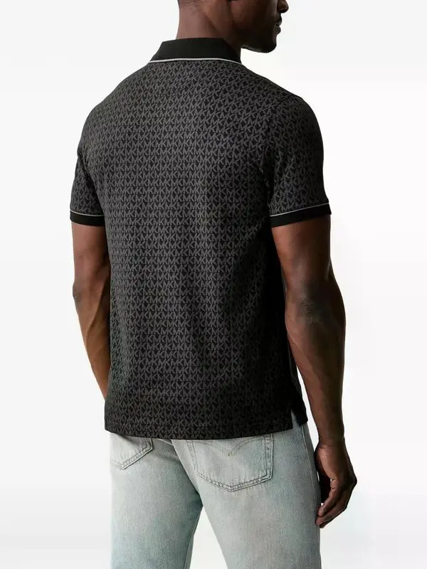 Michael Kors Signature Logo Cotton Jersey Polo Shirt