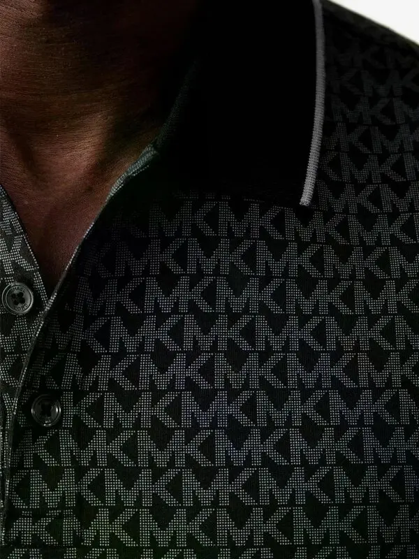 Michael Kors Signature Logo Cotton Jersey Polo Shirt