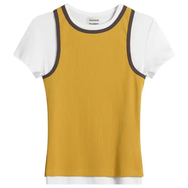 DAMSON MADDER Manon Layered T-shirt - Yellow