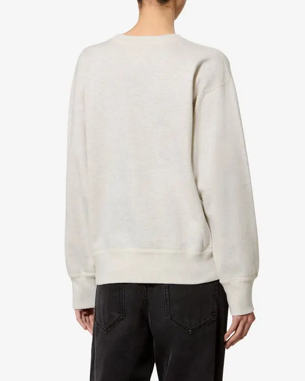 ETOILE Heathered Cotton Fleece Sweatshirt With Embroidered Logo