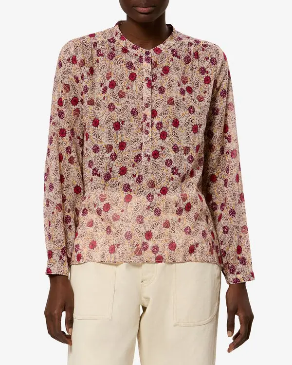 ETOILE Top Top Maria - Ecru-raspberry
