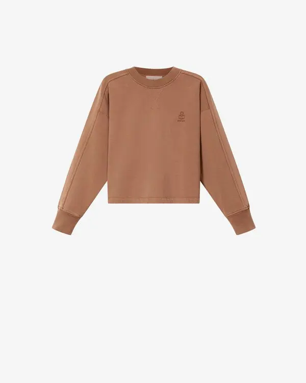 ETOILE Embroidered Cotton Fleece Sweatshirt