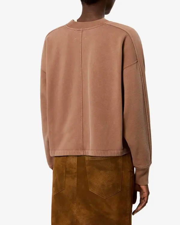 ETOILE Embroidered Cotton Fleece Sweatshirt