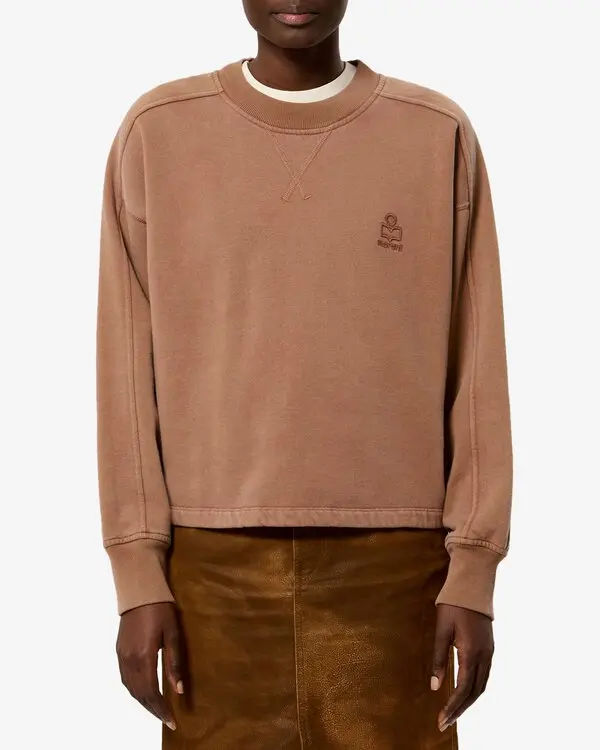 ETOILE Embroidered Cotton Fleece Sweatshirt