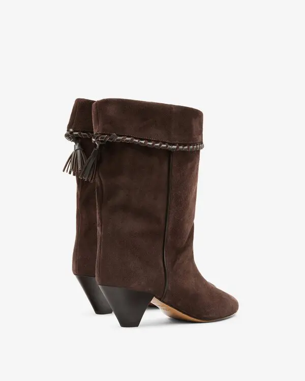 Isabel Marant Étoile Dalby Ankle Boots - Chocolate