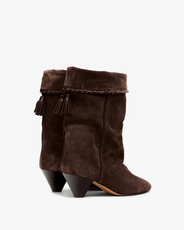 Isabel Marant Étoile Dalby Suede Ankle Boots - Chocolate