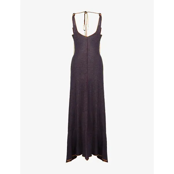 Marni Scoop-neck Linen-viscose Knit Maxi Dress
