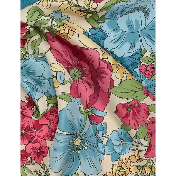 Max Mara Floral-print Silk Scarf - Beige