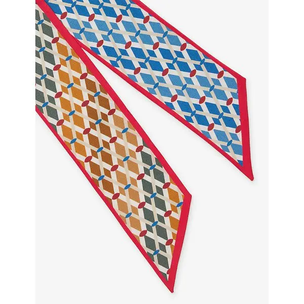 ARTFEENA Abstract-print Slim Silk Scarf