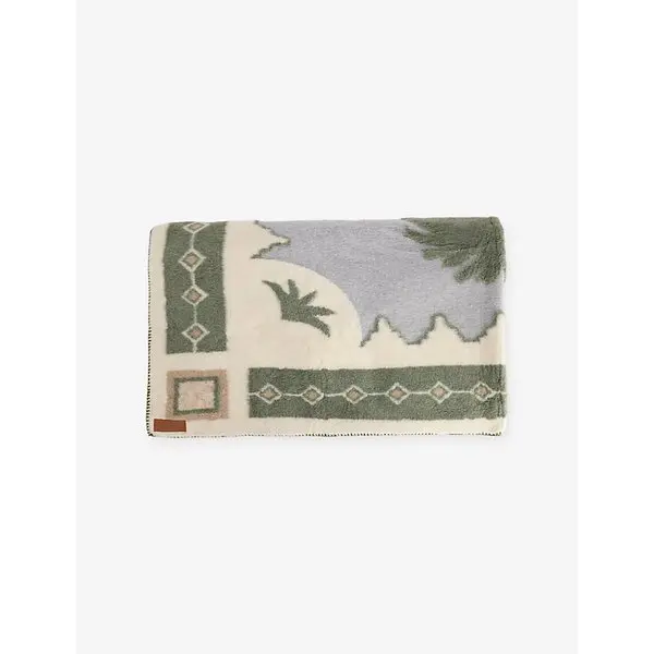 ARTFEENA Palace Patterned Wool-blend Blanket 184cm X 150cm