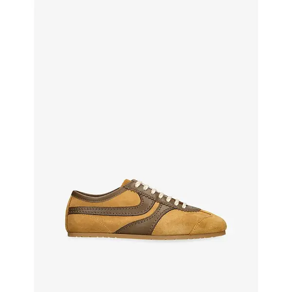 Dries Van Noten Dustin Suede Trainers - Khaki