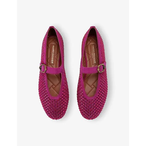 Kurt Geiger Mayfair Gem Suede Ballet Flats