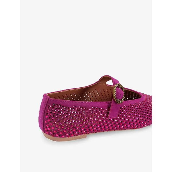 Kurt Geiger Mayfair Gem Suede Ballet Flats