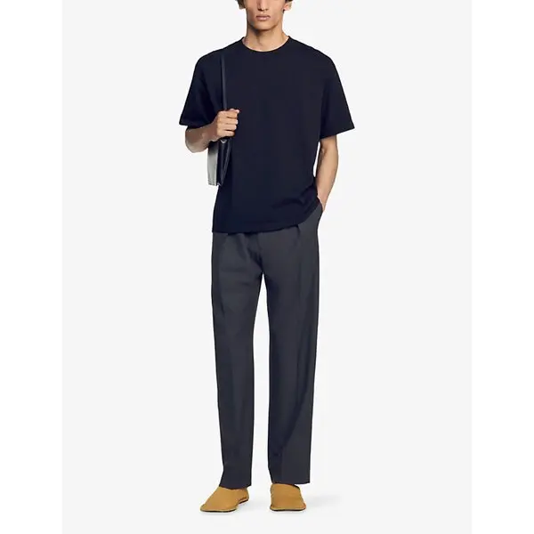 Sandro Crewneck Relaxed-fit Cotton T-shirt