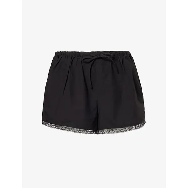 Dissh Rosin Lace-trim Cotton-blend Shorts
