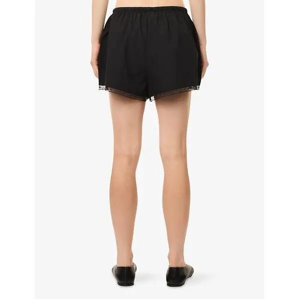 Dissh Rosin Lace-trim Cotton-blend Shorts