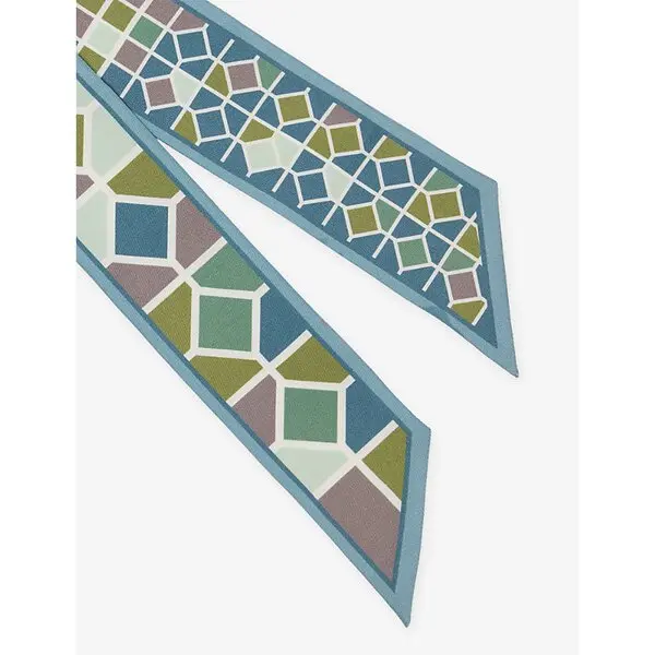 ARTFEENA Abstract-print Slim Silk Scarf