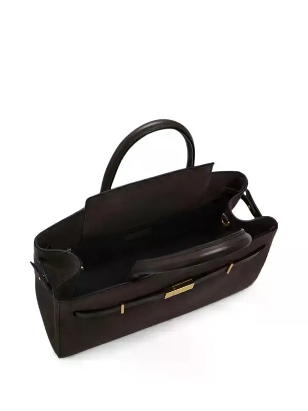 DEMELLIER Midi Hudson Suede Tote Bag - Brown