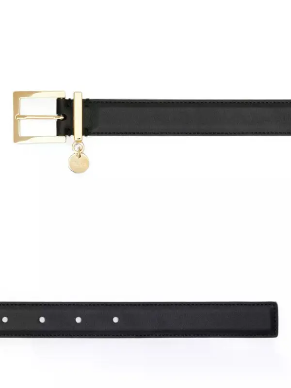 TOD'S Logo Charm Leather Belt