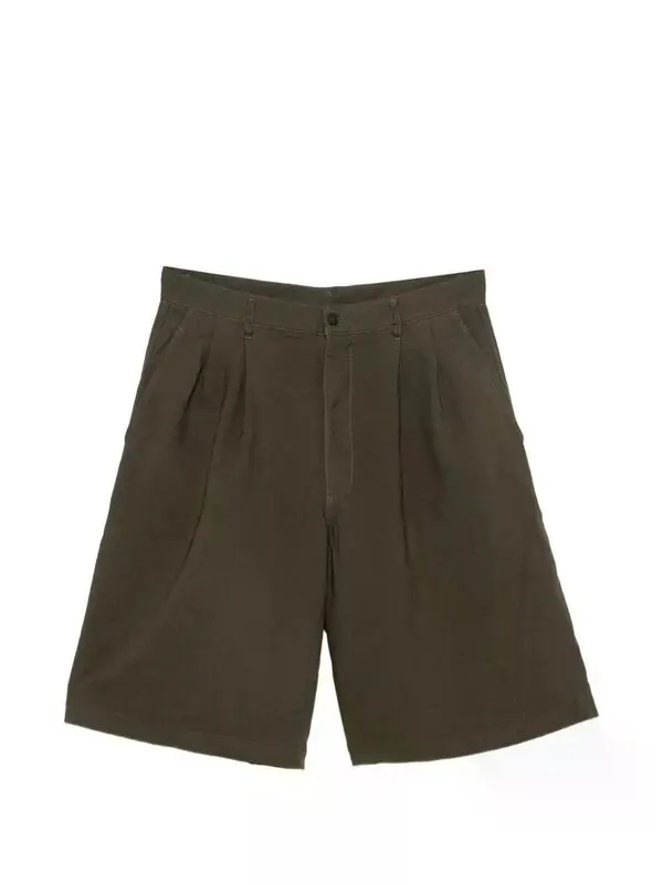 Comme Des Garçons Pleated Shorts - Green