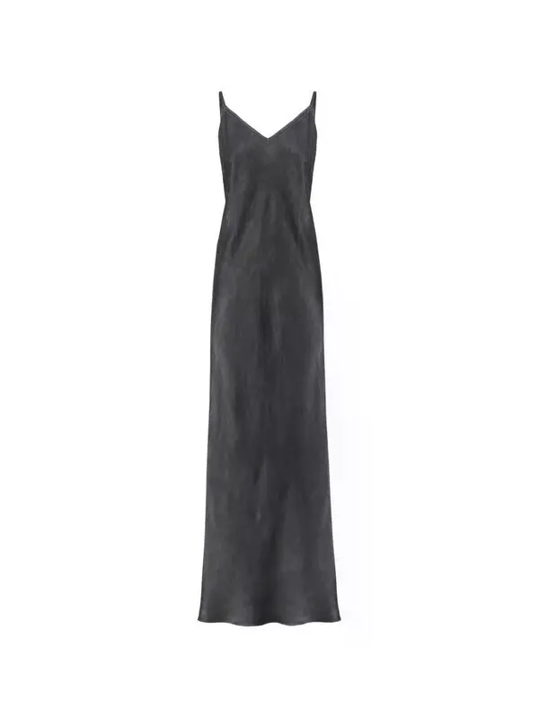 Pinko Satin-finish V-neck Maxi Dress